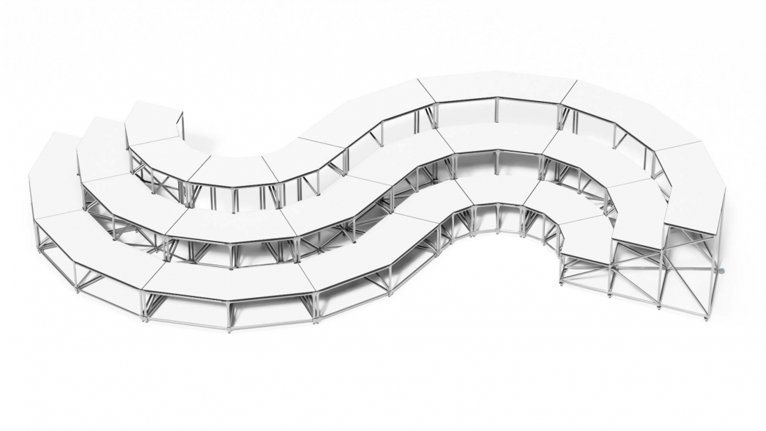 Bleacher modules SitUp – System 180 – Modulare Einrichtung aus Berlin