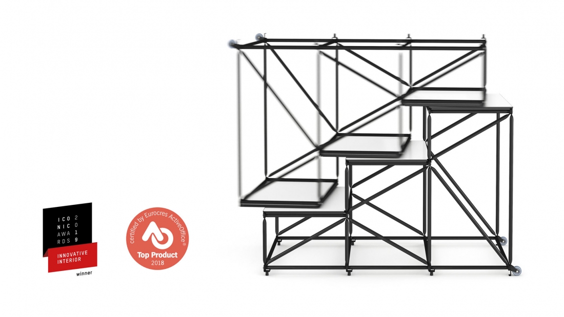 Rollbare Tribünenmodule SitUp | System 180 – Modulare Einrichtung
